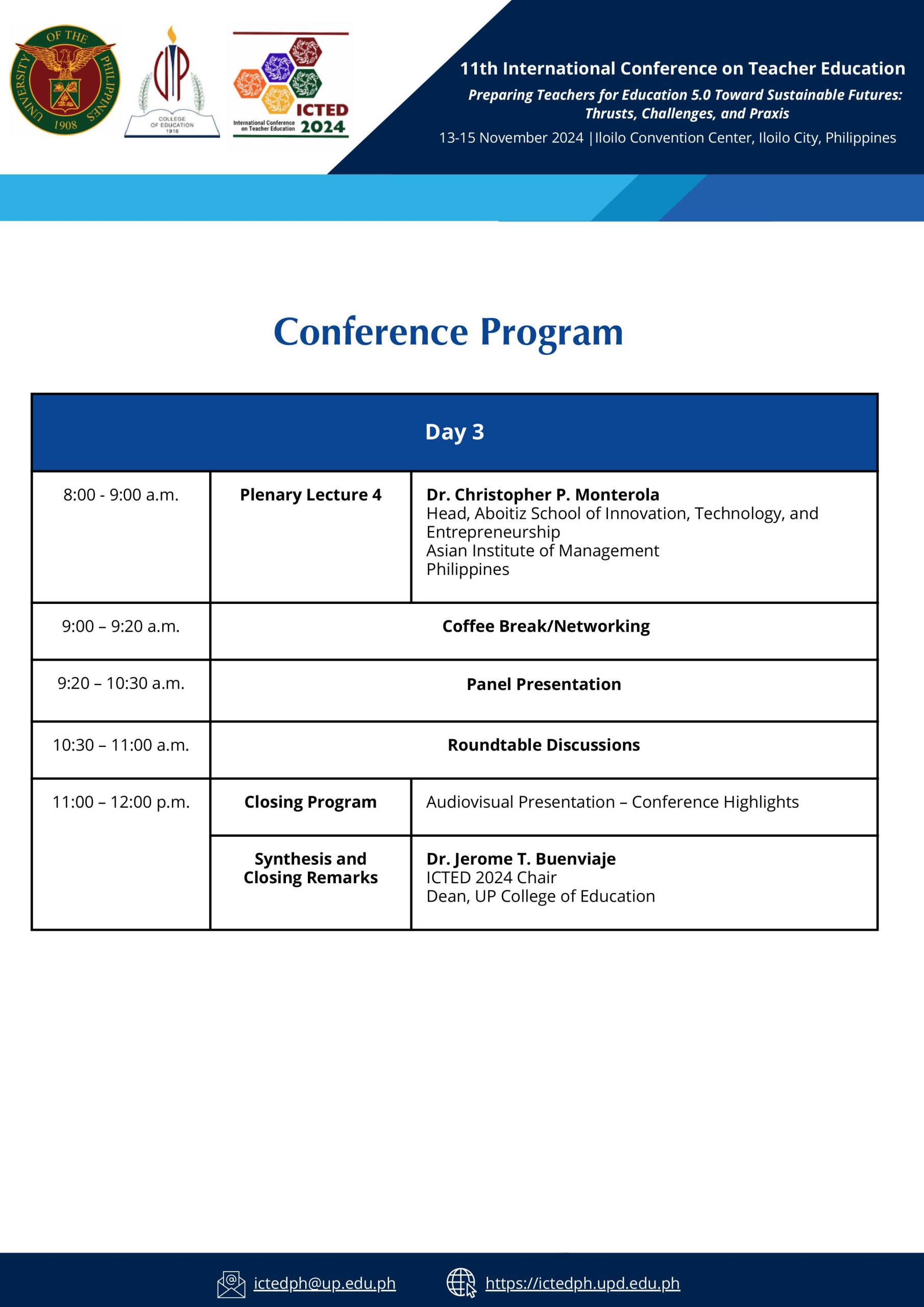 Conference Program – ICTED